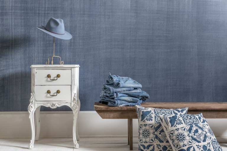 DIY Faux Denim Accent Wall with Fusion Mineral Paint
