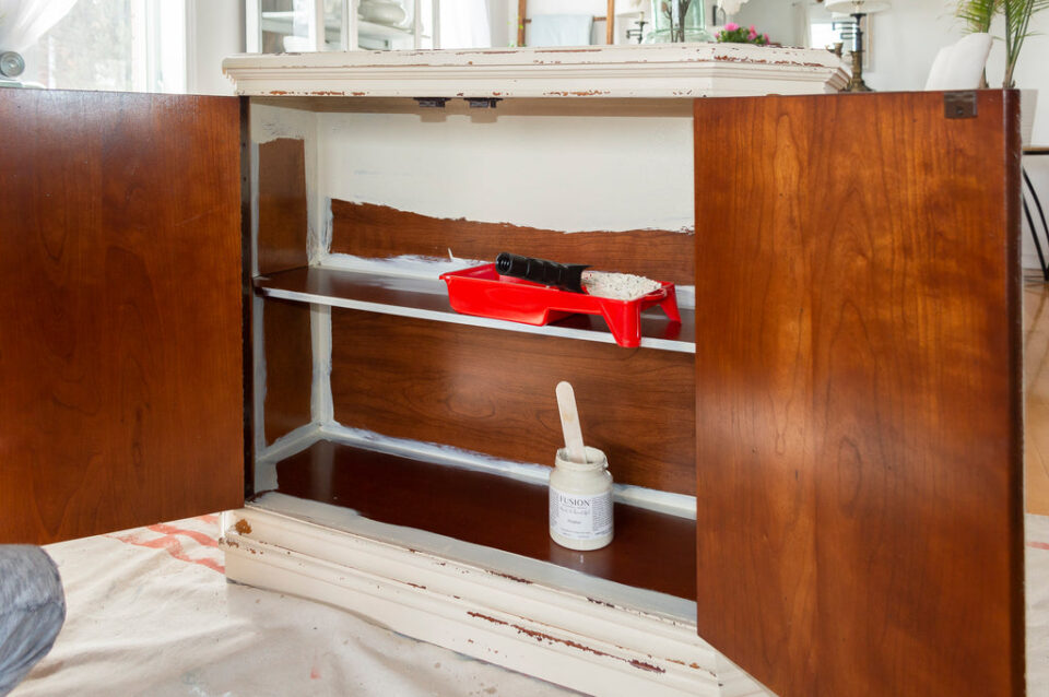Chippy Chic Bar Cabinet Makeover - Fusion™ Mineral Paint