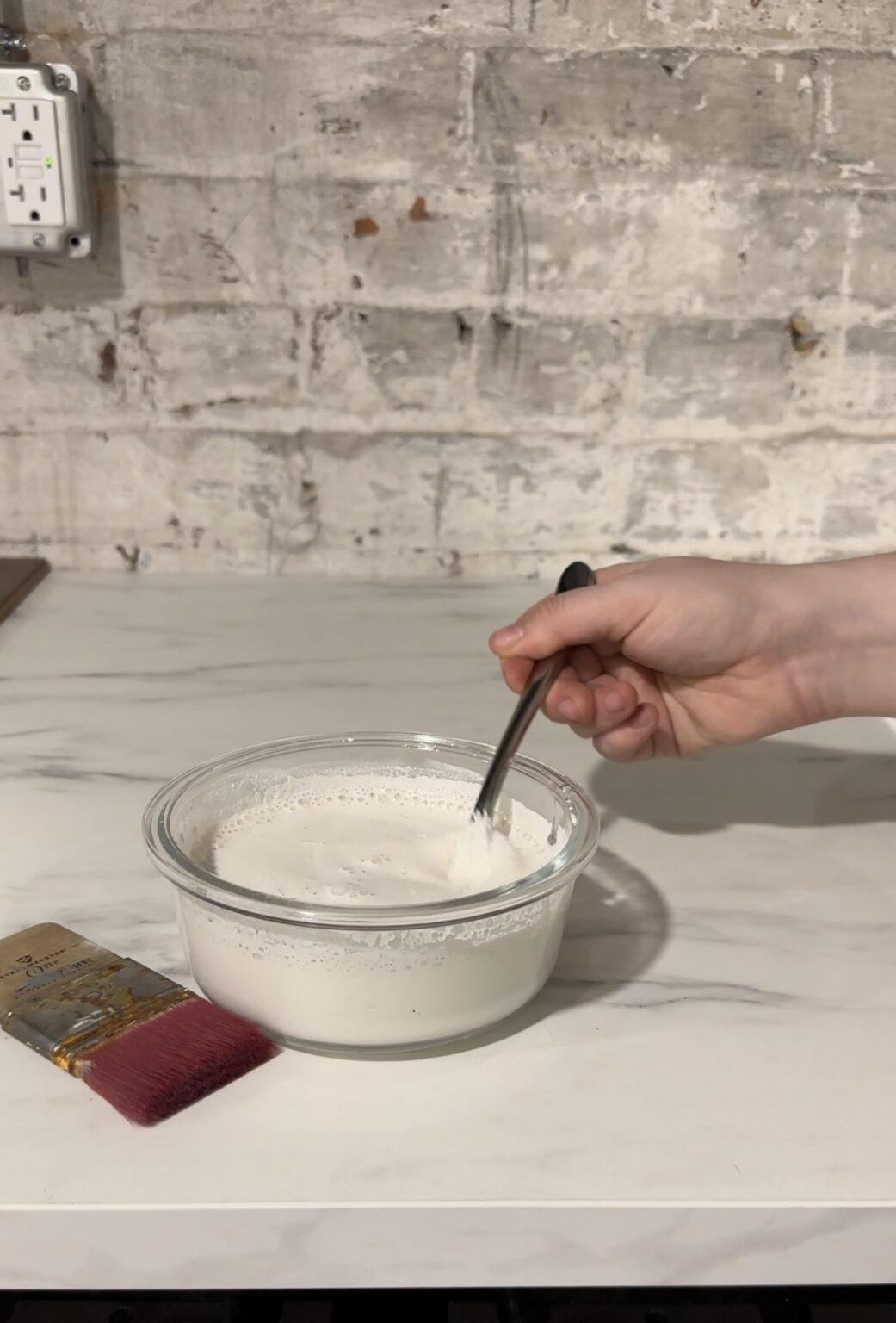 Milk Painted Brick Wall - Fusion™ Mineral Paint